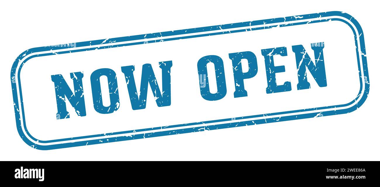 now open stamp. now open rectangular stamp isolated on white background ...