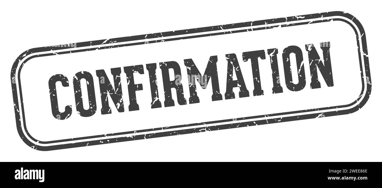 confirmation stamp. confirmation rectangular stamp isolated on white ...