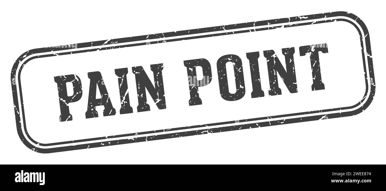pain point stamp. pain point rectangular stamp isolated on white ...