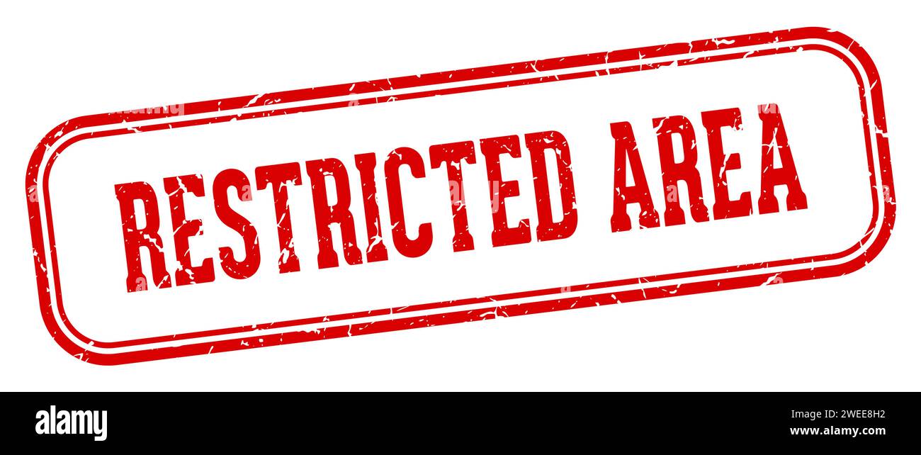 restricted area stamp. restricted area rectangular stamp isolated on ...