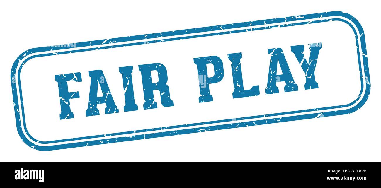 fair play stamp. fair play rectangular stamp isolated on white ...