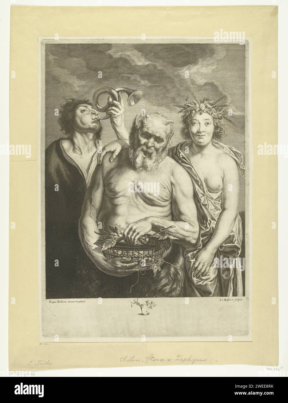 Silenus with flora and Zephyrus, selected adamsz. Bolswert, After ...