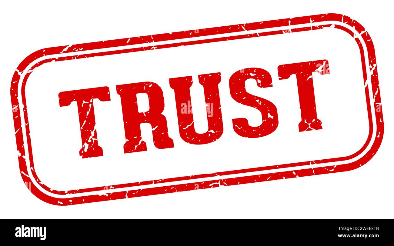 trust stamp. trust rectangular stamp isolated on white background Stock ...