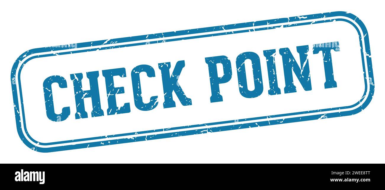 check point stamp. check point rectangular stamp isolated on white ...