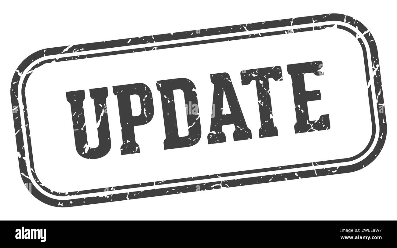 update stamp. update rectangular stamp isolated on white background ...