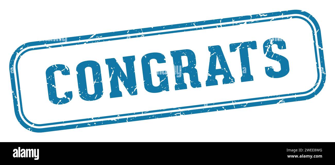 congrats stamp. congrats rectangular stamp isolated on white background ...
