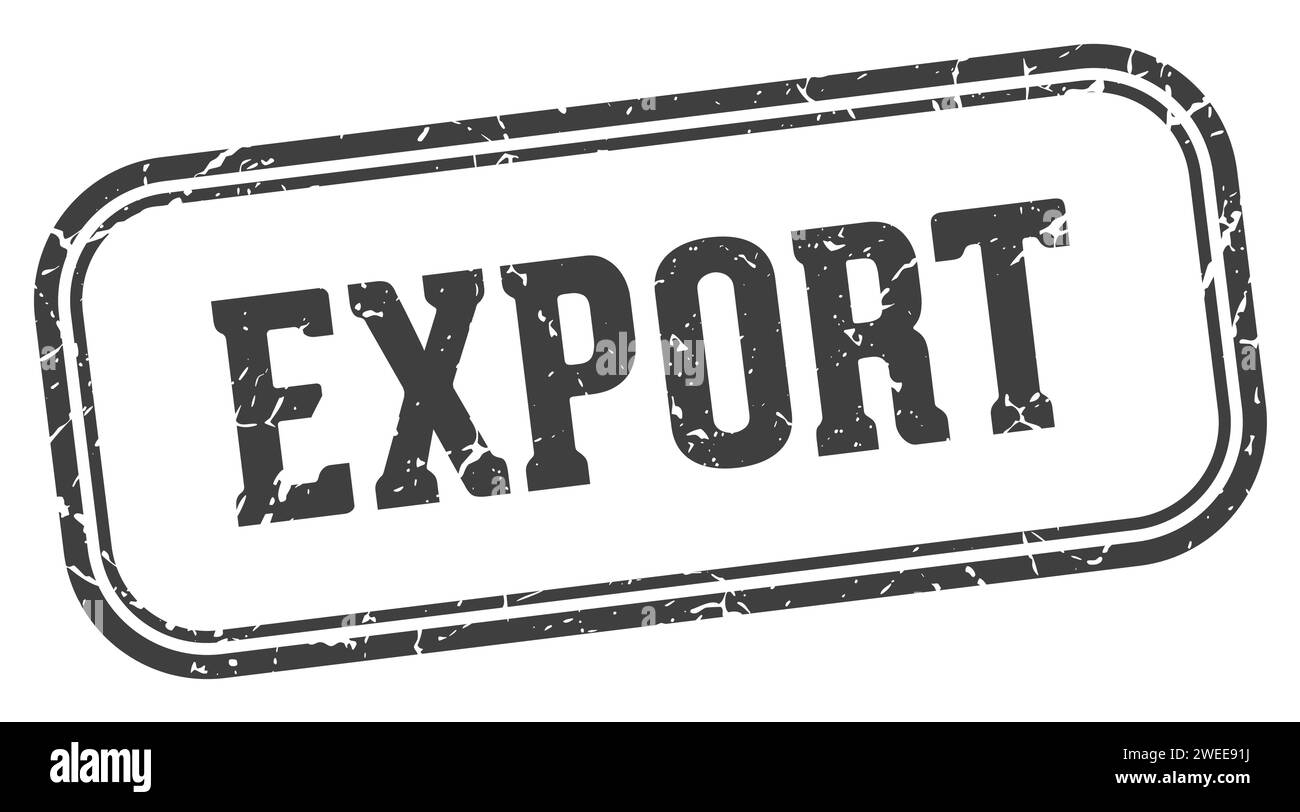 export stamp. export rectangular stamp isolated on white background ...