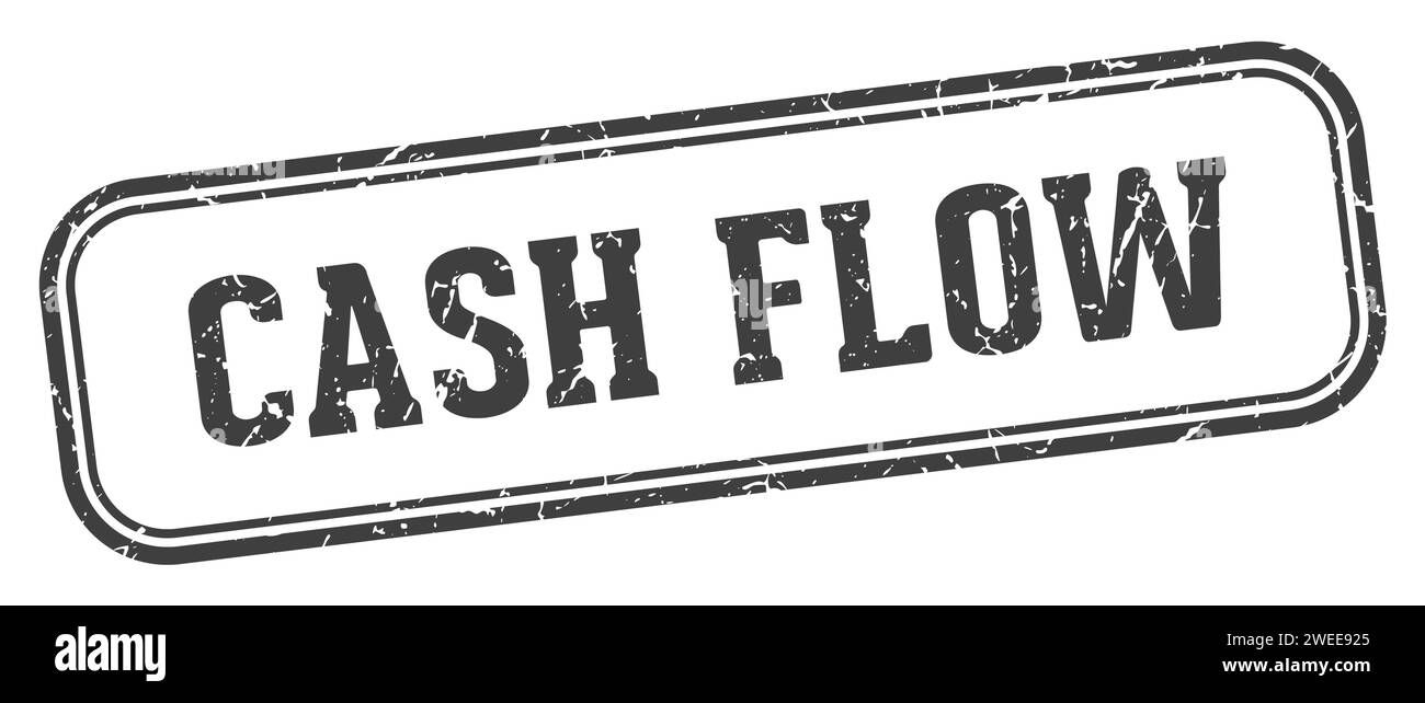 cash flow stamp. cash flow rectangular stamp isolated on white ...