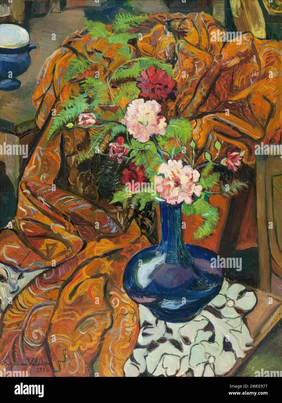 Suzanne Valadon/ Nature morte à la draperie et au bouquet, 1924. Museum ...