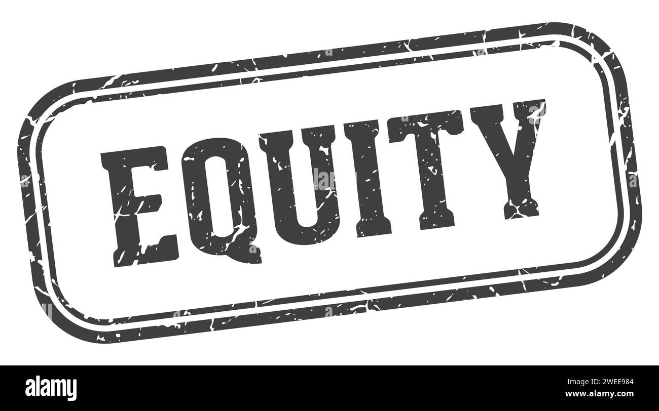 equity stamp. equity rectangular stamp isolated on white background ...