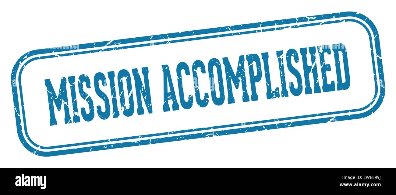 mission accomplished stamp. mission accomplished rectangular stamp isolated on white background ...