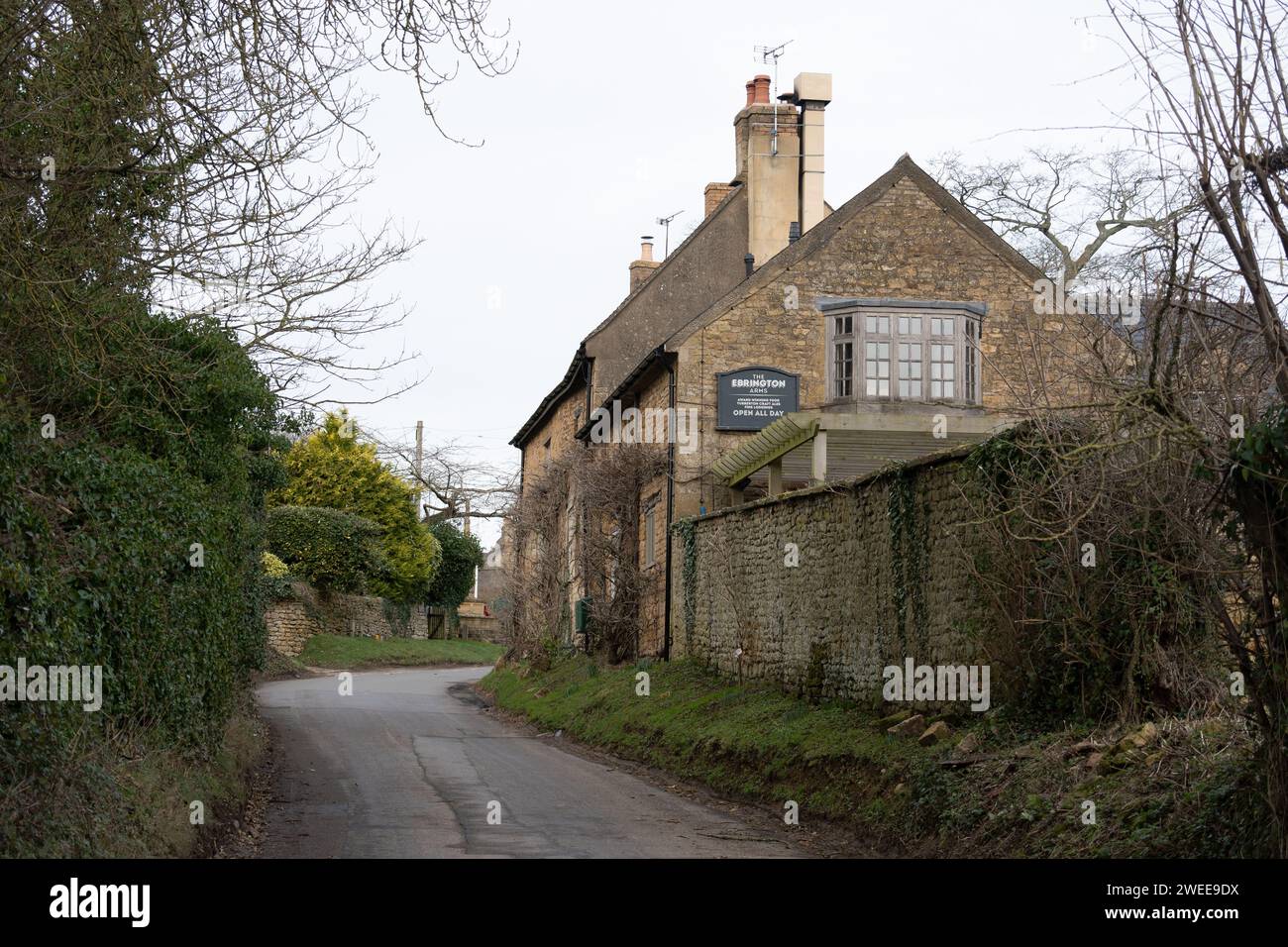 May Lane and the Ebrington Arms pub, Ebrington, Gloucestershire ...