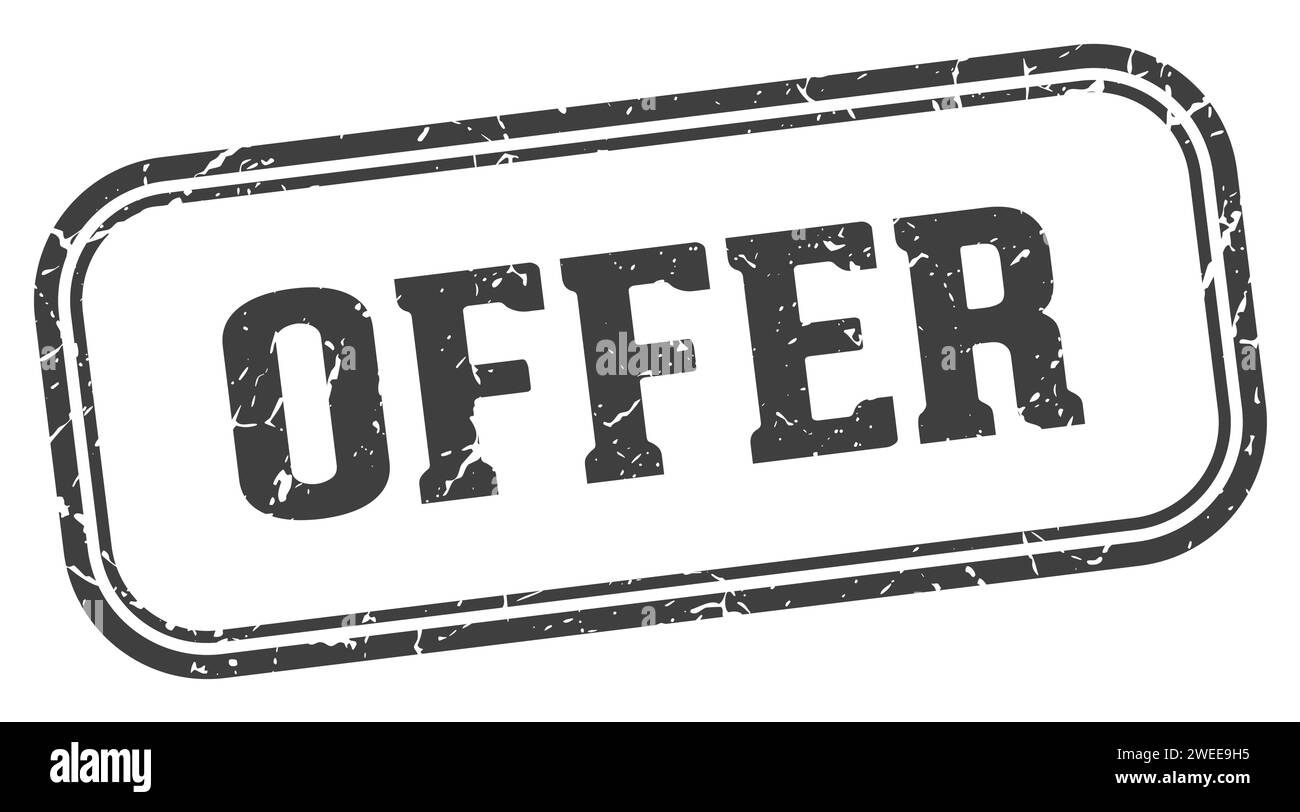 offer stamp. offer rectangular stamp isolated on white background Stock ...