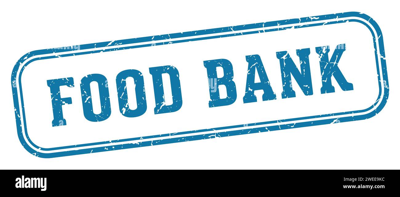 food bank stamp. food bank rectangular stamp isolated on white ...