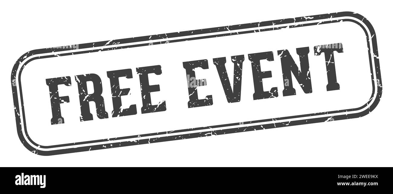 free event stamp. free event rectangular stamp isolated on white ...