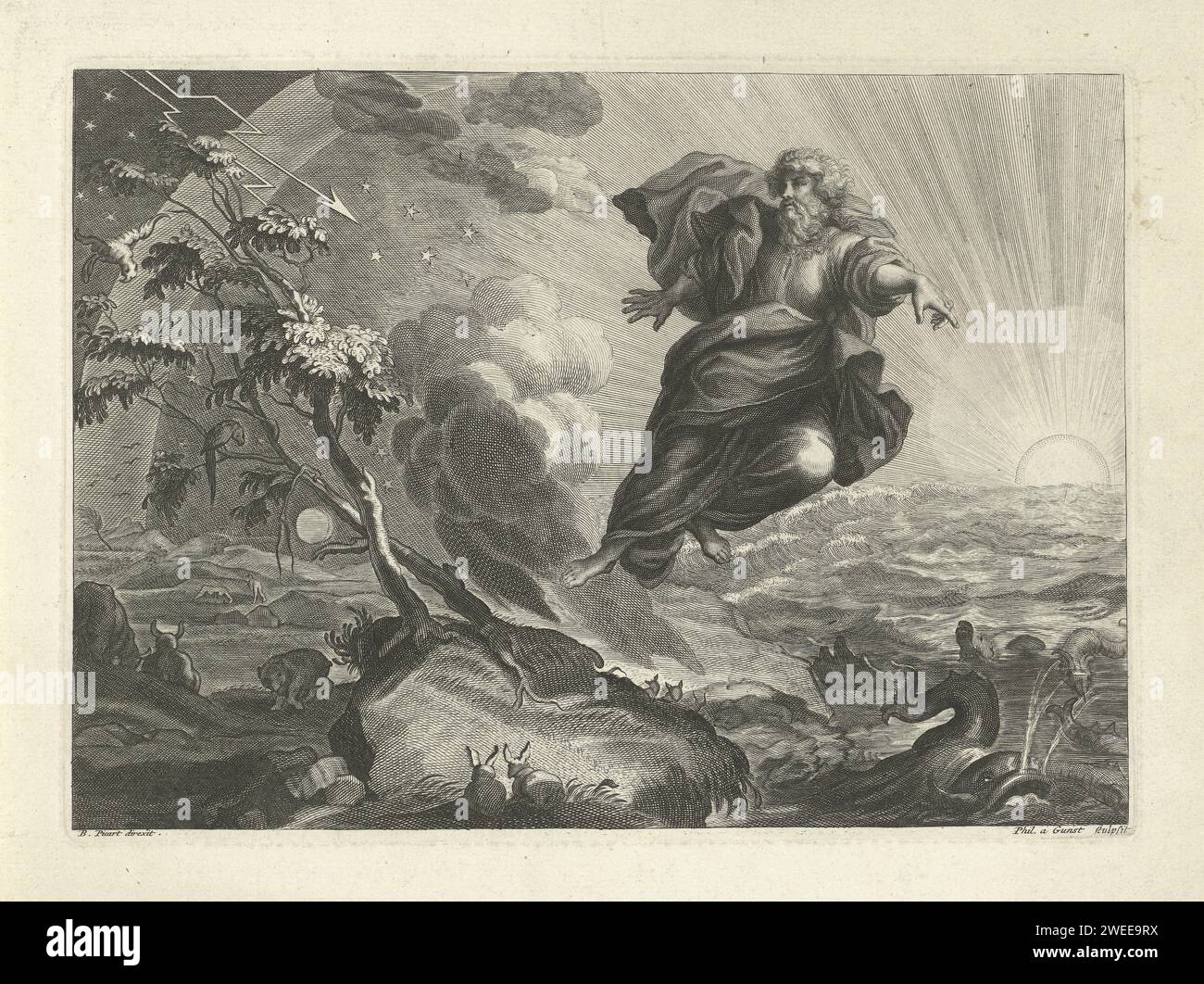 Creation of the world, Peter Paul Bouché, after monogrammist Ha ...