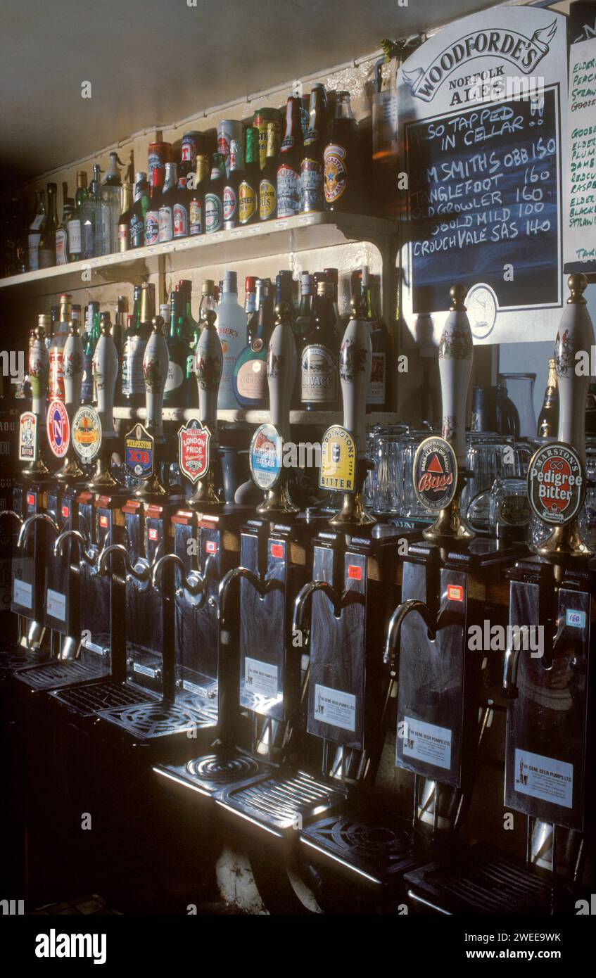 Pub optics, behind the bar, at the Cat and Mouse village pub ...