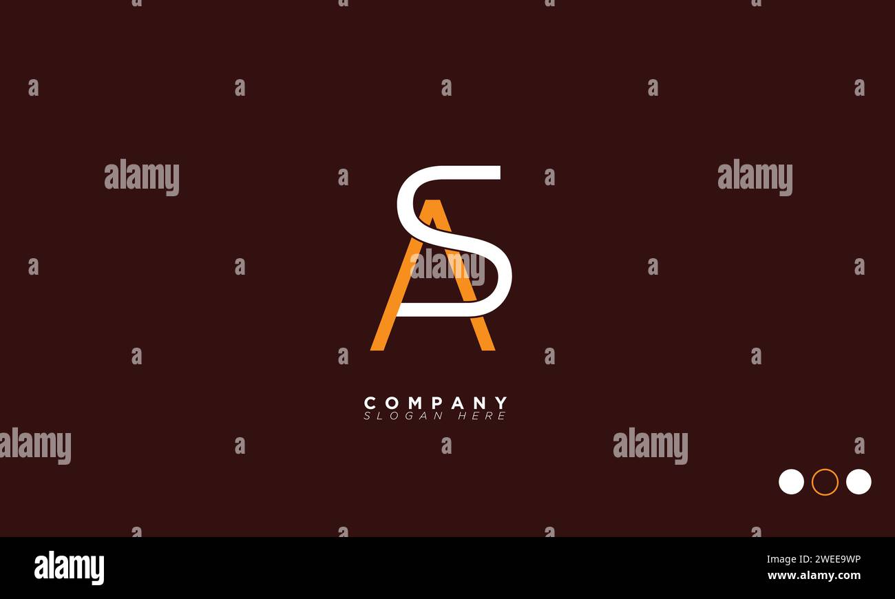 AS Alphabet letters Initials Monogram logo Stock Vector Image & Art - Alamy