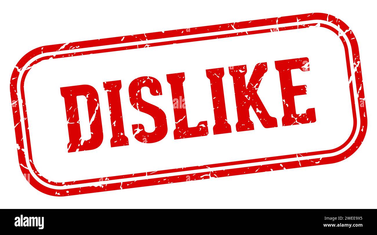 dislike stamp. dislike rectangular stamp isolated on white background ...