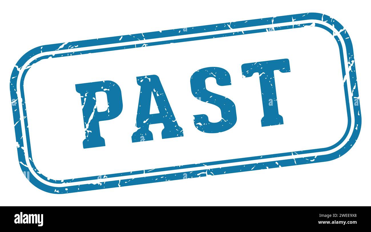 past stamp. past rectangular stamp isolated on white background Stock ...