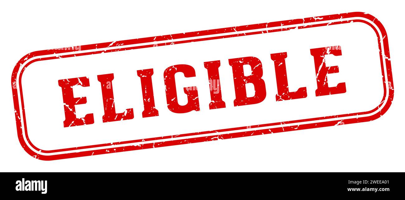 eligible stamp. eligible rectangular stamp isolated on white background ...