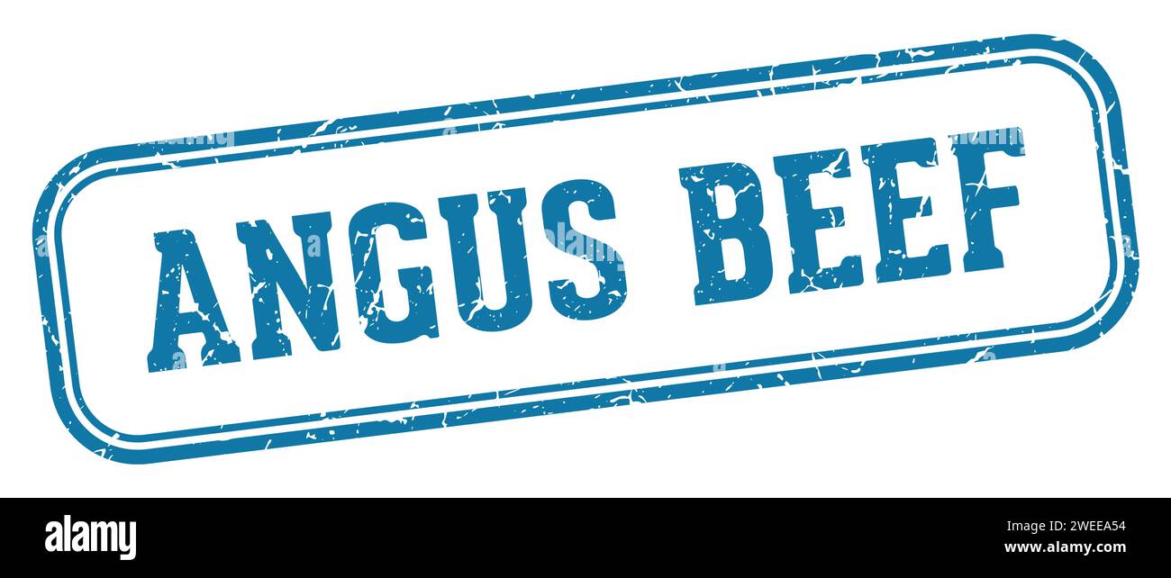 angus beef stamp. angus beef rectangular stamp isolated on white ...