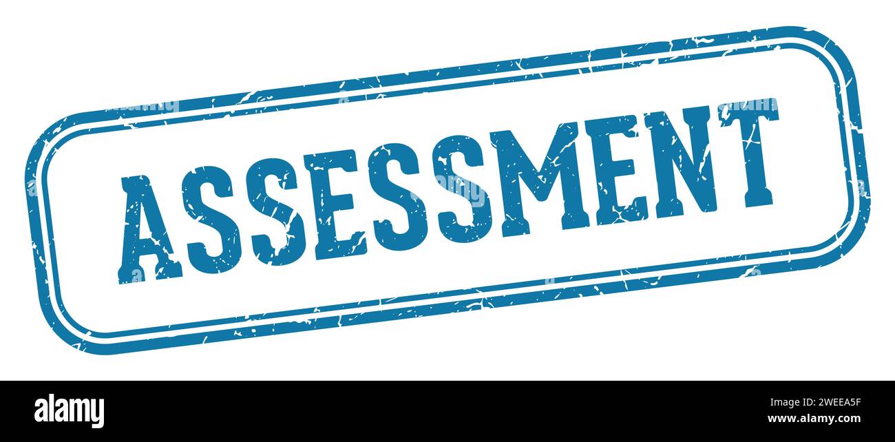 assessment stamp. assessment rectangular stamp isolated on white ...