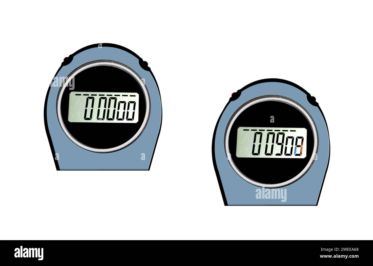 Digital sports stopwatch Cut Out Stock Images & Pictures - Alamy
