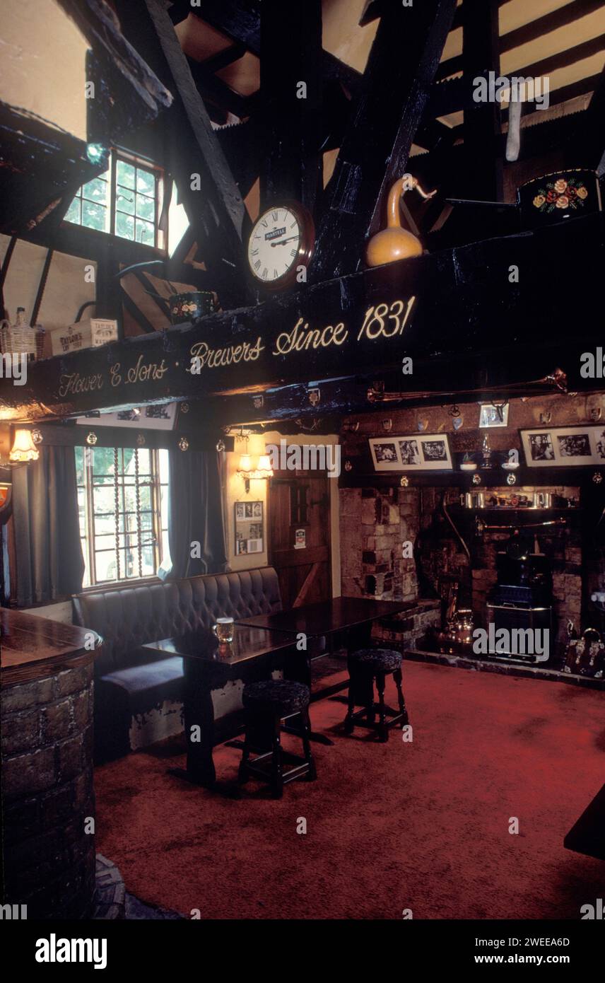 The Old Bell, Inkberrow, Hereford and Worcester. England UK. 1990s 1991 ...