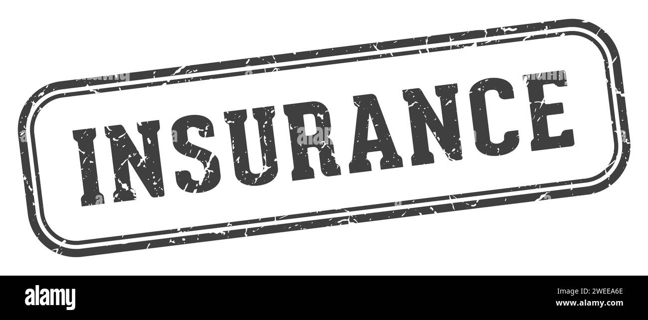 insurance stamp. insurance rectangular stamp isolated on white background Stock Vector Image ...