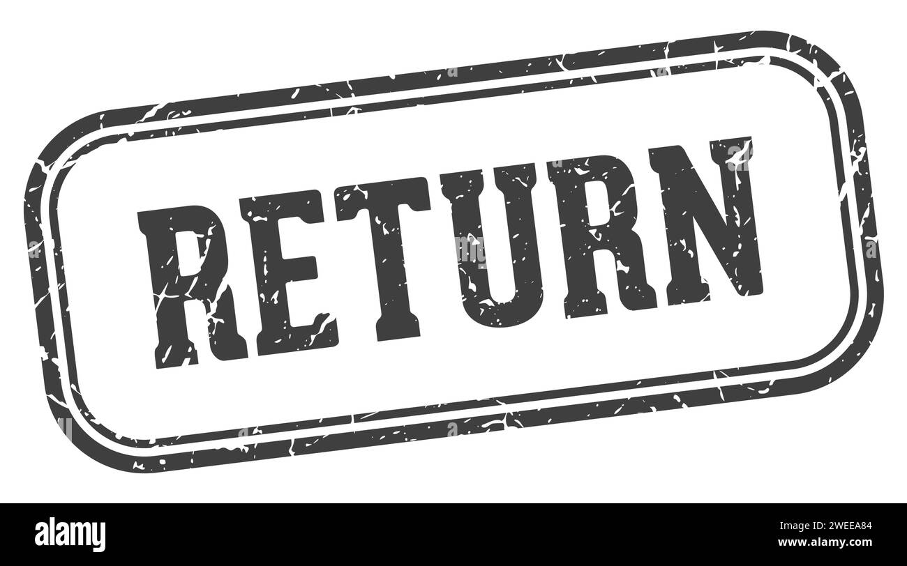 return stamp. return rectangular stamp isolated on white background ...
