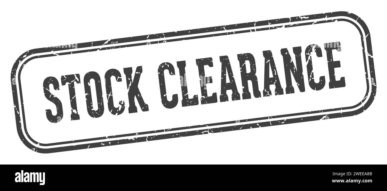 stock clearance stamp. stock clearance rectangular stamp isolated on ...