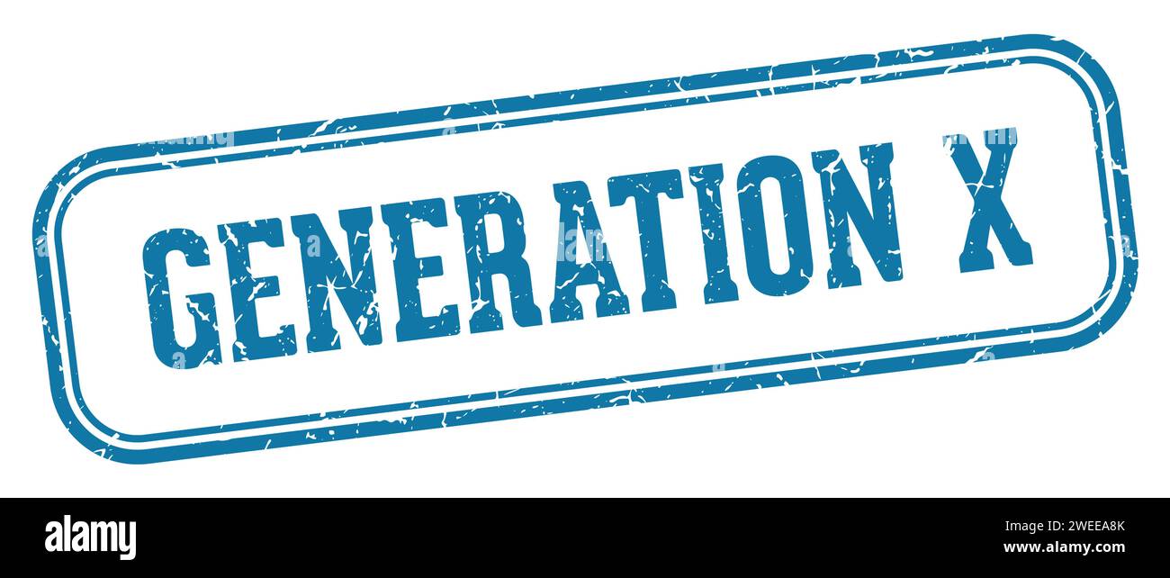 generation x stamp. generation x rectangular stamp isolated on white ...
