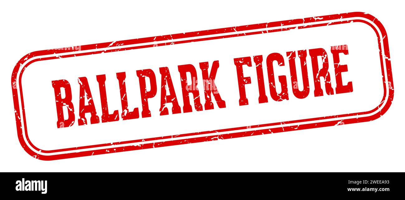 ballpark figure stamp. ballpark figure rectangular stamp isolated on ...