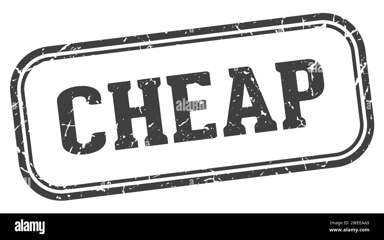 cheap stamp. cheap rectangular stamp isolated on white background Stock ...