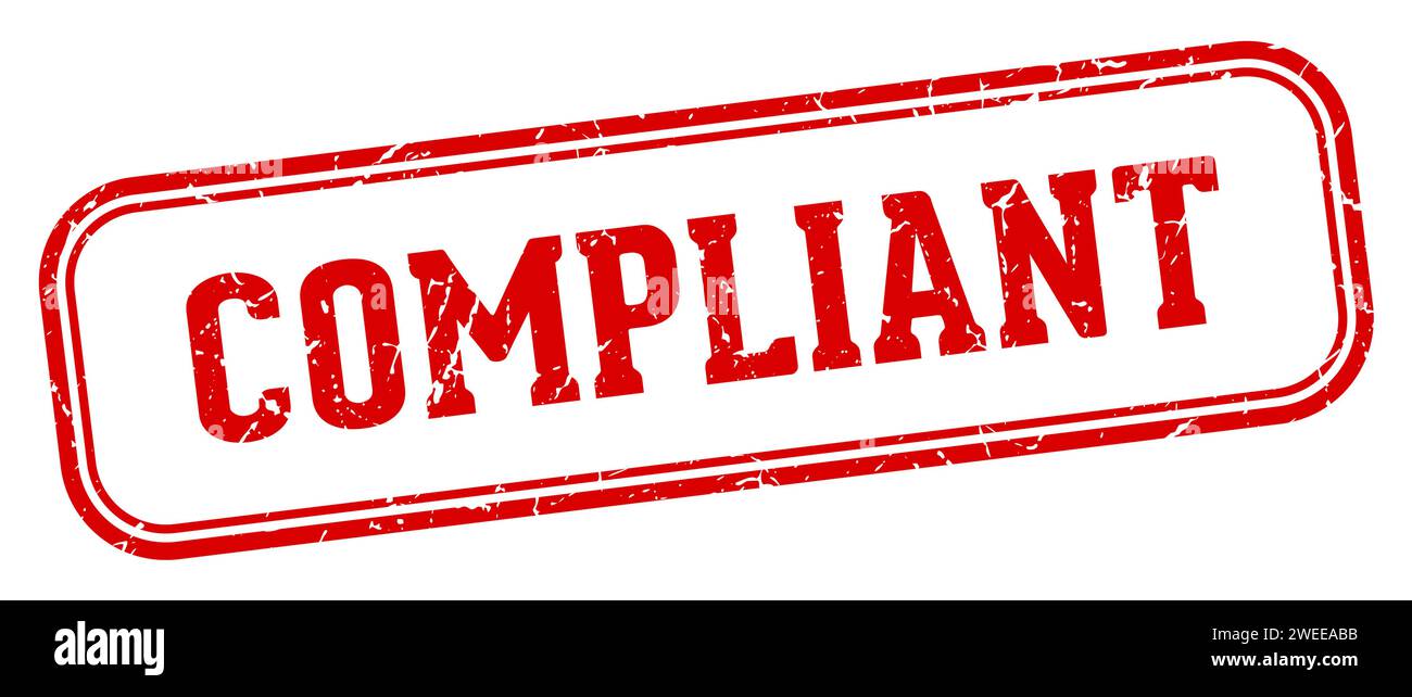 compliant stamp. compliant rectangular stamp isolated on white background Stock Vector Image ...