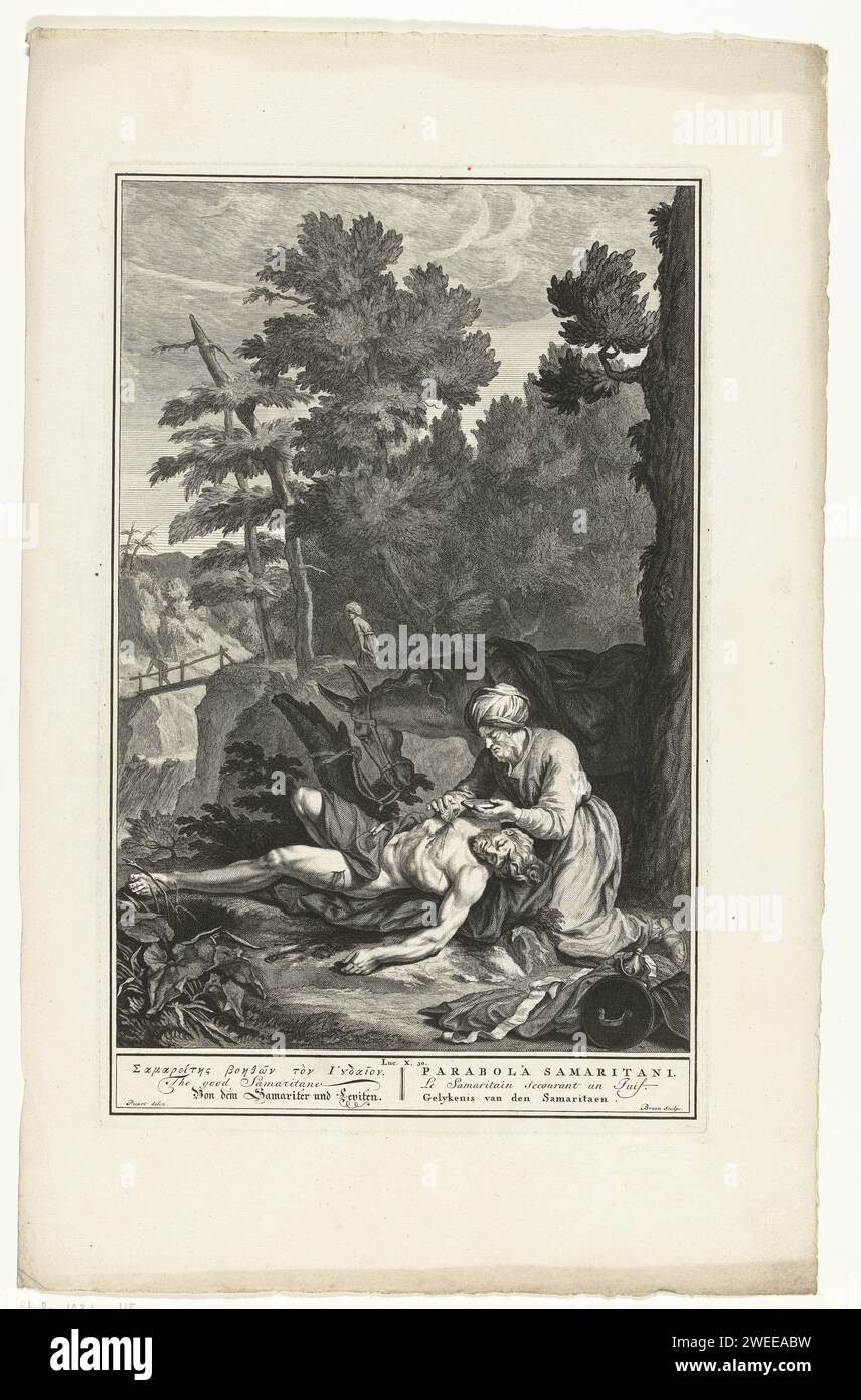 Merciful Samaritan, Willem de Broen (Possible), After Bernard Picart, c. 1711 - c. 1720 print ...