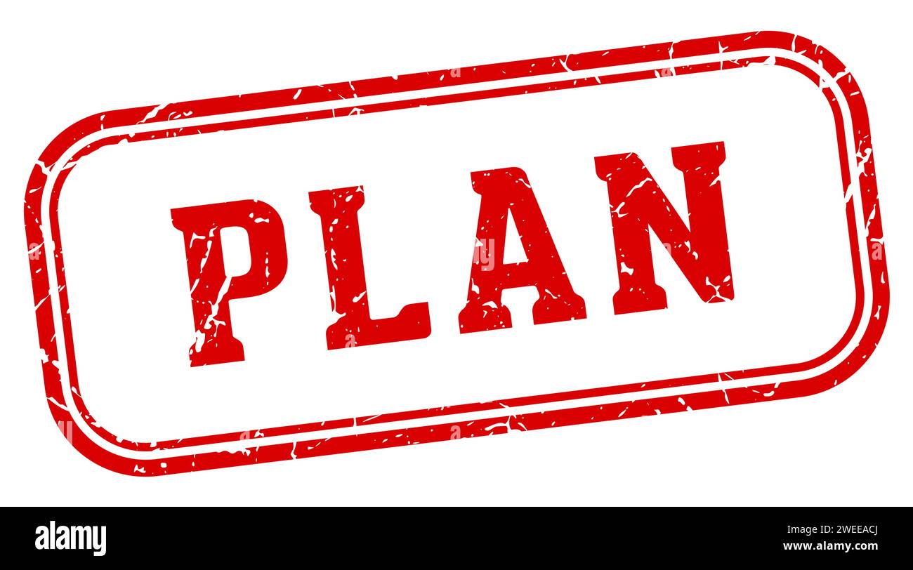 plan stamp. plan rectangular stamp isolated on white background Stock ...