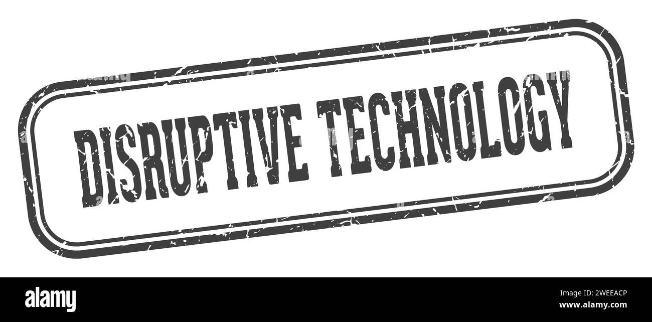 disruptive technology stamp. disruptive technology rectangular stamp ...