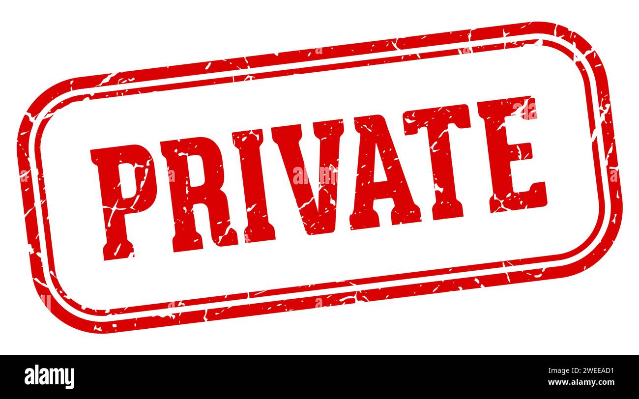 private stamp. private rectangular stamp isolated on white background ...