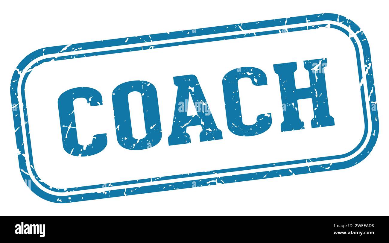 coach stamp. coach rectangular stamp isolated on white background Stock ...