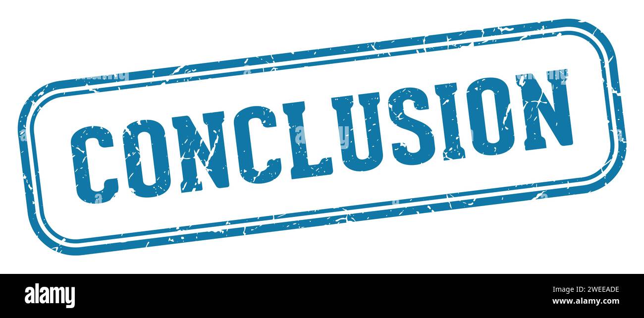 conclusion stamp. conclusion rectangular stamp isolated on white ...