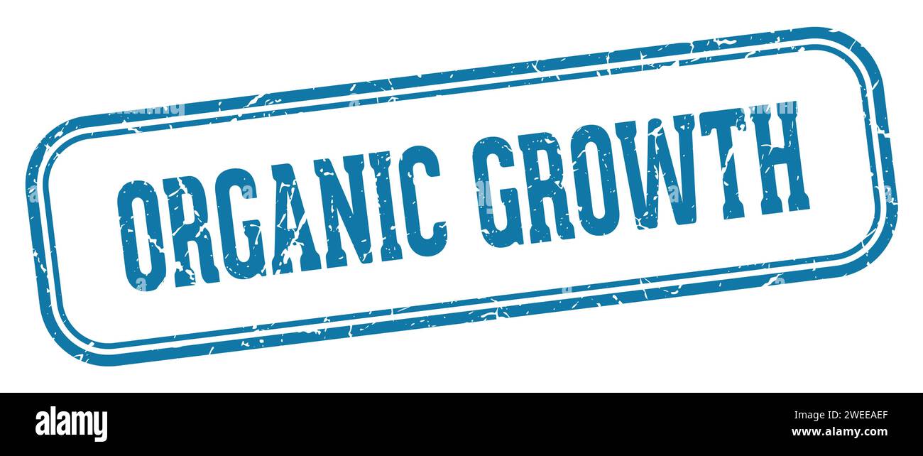organic growth stamp. organic growth rectangular stamp isolated on ...