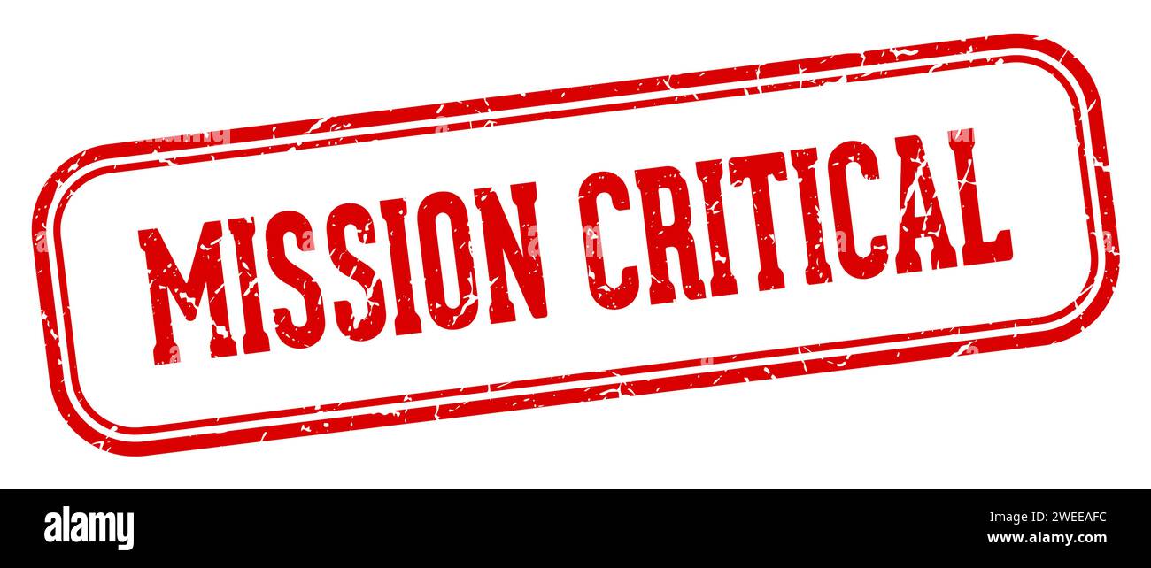 mission critical stamp. mission critical rectangular stamp isolated on ...