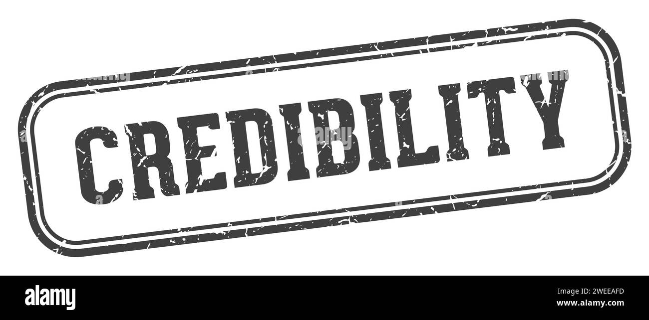 credibility stamp. credibility rectangular stamp isolated on white ...