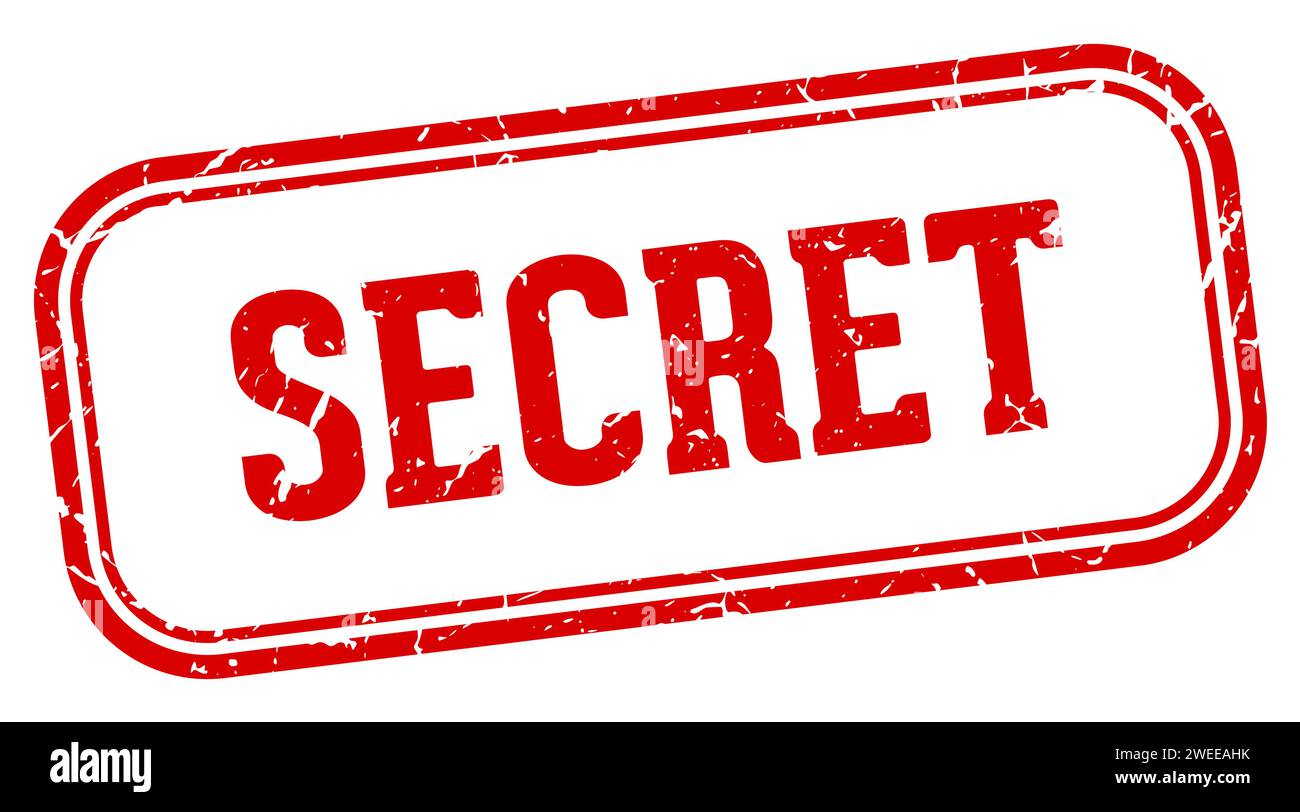 secret stamp. secret rectangular stamp isolated on white background ...