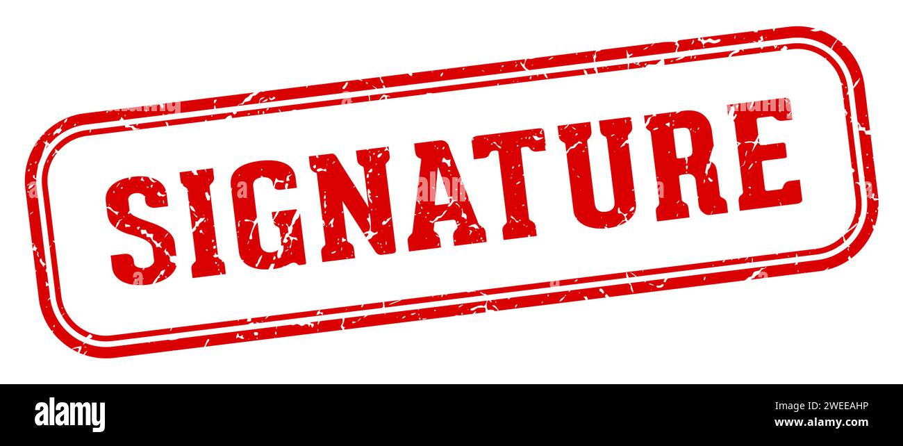 signature stamp. signature rectangular stamp isolated on white background Stock Vector Image ...