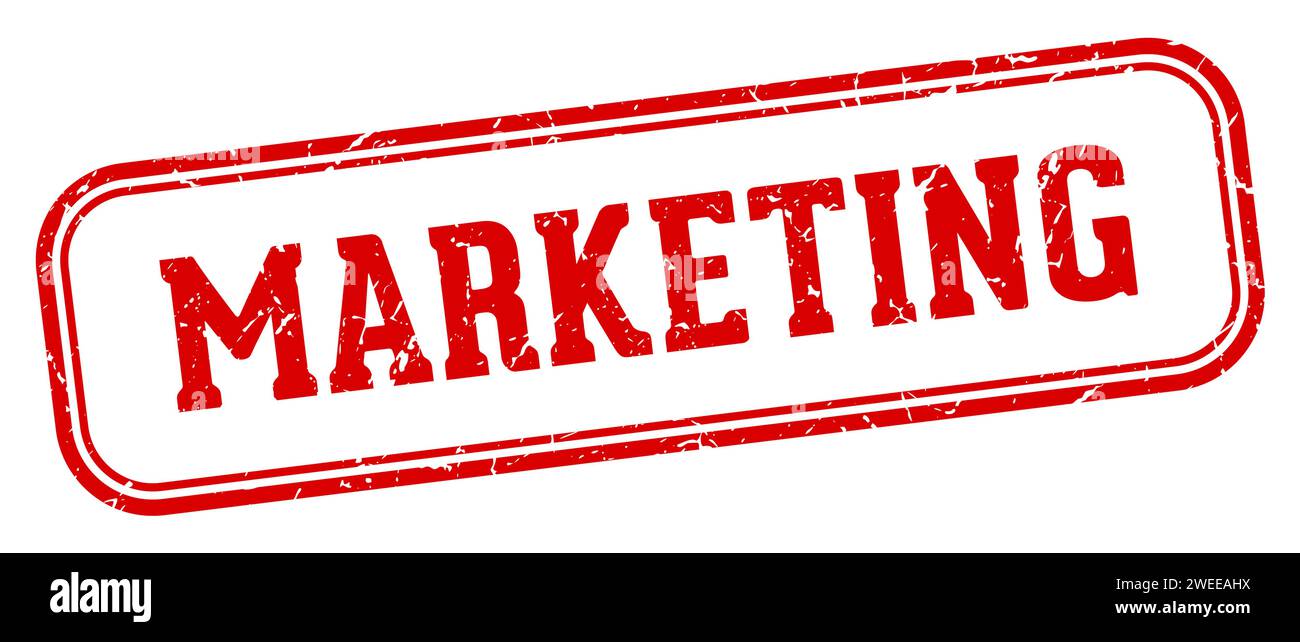 marketing stamp. marketing rectangular stamp isolated on white ...