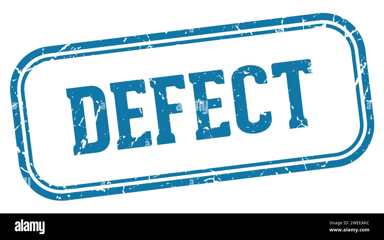 defect stamp. defect rectangular stamp isolated on white background ...