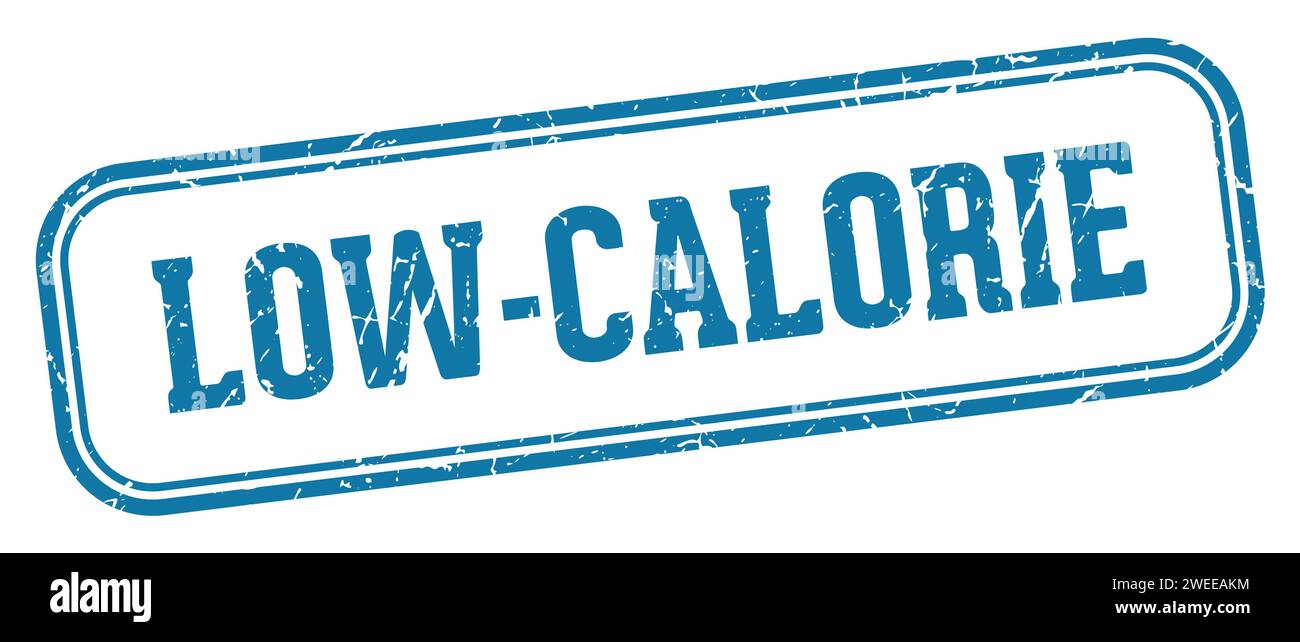 low-calorie stamp. low-calorie rectangular stamp isolated on white ...